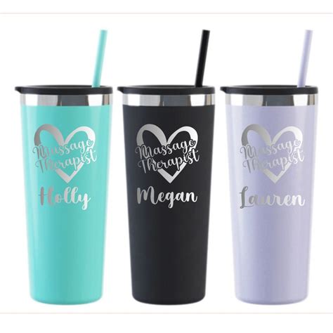 Massage Therapist Tumbler Personalized Massage Therapist Etsy