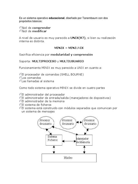 Practica De Minix Pdf Archivo De Computadora Sistema Operativo