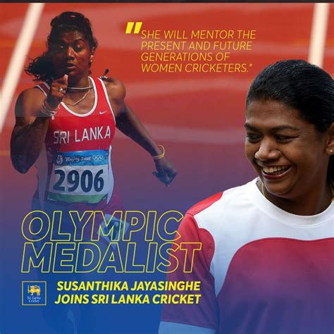 Sri Lanka Cricket Appoints Olympic Medalist Susanthika Jayasinghe To