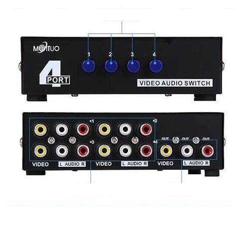 Av Switch Box Composite Selector X X X Rca Audio Video Port