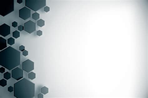 Premium Photo Grey Hexagon Pattern Background