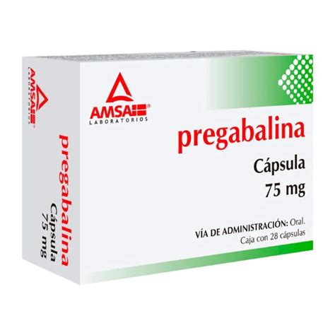 Pregabalina Amsa 75mg C 28 Tabs 7501349025943 Distribuidora Disa