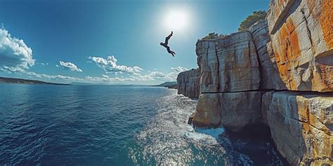 High Cliff Jump Wallpaper Background Images Hd Pictures And Wallpaper
