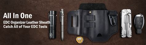Jp Viperade Pj35 マルチツールシース（ベルト用）、レザーedcポケットオーガナイザー（男性用）、edc