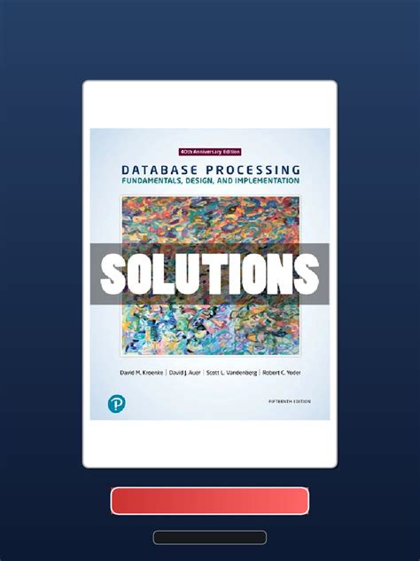 Database Processing Fundamentals Design And Implementation 15 Ed