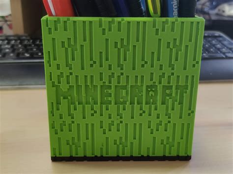 Minecraft Pencil Holder Von Miloš Vinš Kostenloses Stl Modell
