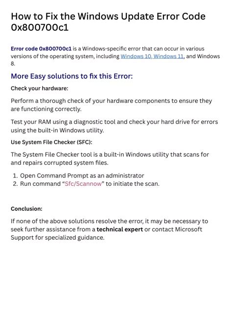 Ppt How To Fix The Windows Update Error Code 0x800700c1 Powerpoint