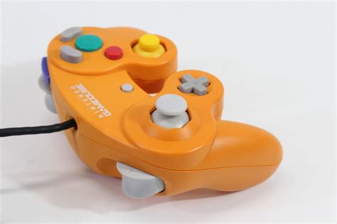 Official Nintendo Gamecube Controller Spice Orange C Discolored Cord Wears Nintendo Gamecube