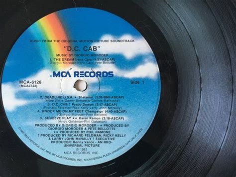 Dc Cab Soundtrack Lp Vinyl Record Album Mca Records Etsy Vinyl