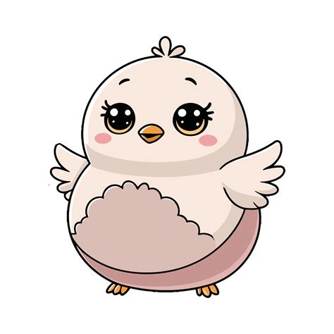 Chibi Bird Sitting With A Bright Smile 50573421 Vector Art At Vecteezy