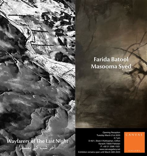 Farida Batool Masooma Syed Opening Reception At Canvas Gallery On