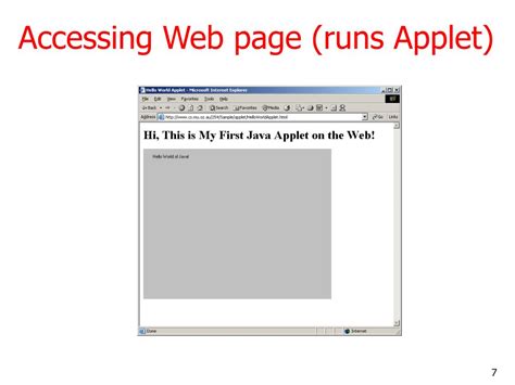 Ppt Applets Programming Powerpoint Presentation Free Download Id