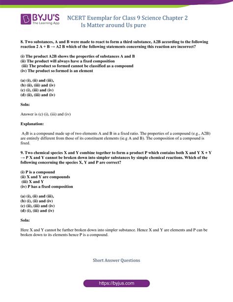 Ncert Exemplar Class 9 Science Solutions Chapter 2 Is Matter Around