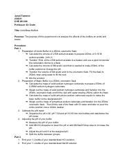 Prelab 7 Acid Base Buffers Pdf Jared Tiamzon 2 22 21 CHE 2B C06 Professor Dr Duim Title