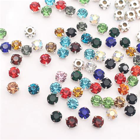 Diamantes De Imitaci N Brillantes Para Ropa Piedras De Cristal Base De Metal Cuentas De Tela