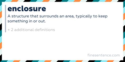 Enclosure Meaning Definitions Translation And Examples