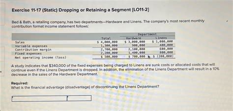 solved exercise 11 17 static dropping or retaining a