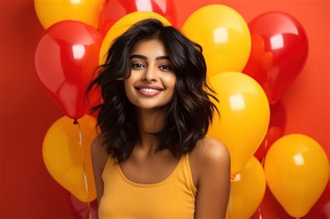 Premium Photo Girl With Balloons