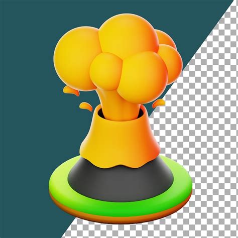 Premium Psd 3d Volcano