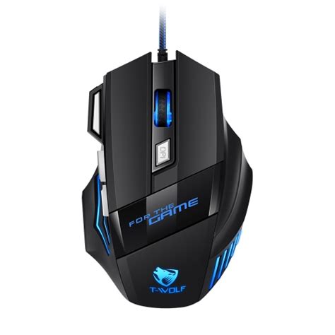 Sunsky ⁧ماوس ألعاب سلكي T Wolf M1 مزود بـ 7 مفاتيح Rgb وإضاءة محيطية