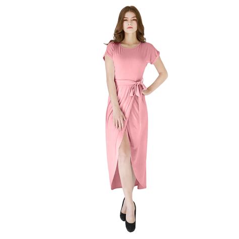 Yming женское летнее платье с высоким разрезом в горошек Длинное Макси платье сексуальное