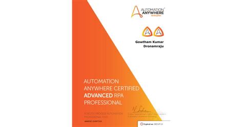 Gowtham Dronamraju Pmp® Pmi Acp® Safe 6® Agilist On Linkedin Automationanywhere Rpa 15