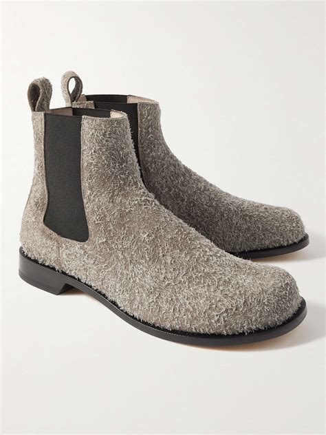 Brown Brushed Suede Chelsea Boots LOEWE MR PORTER