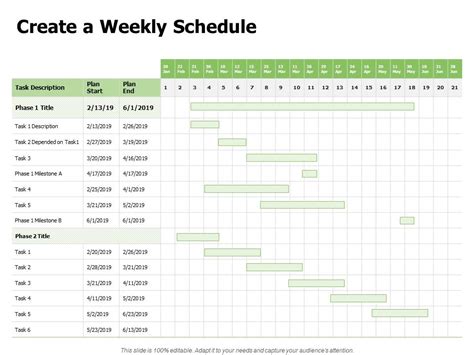 Create A Weekly Schedule Ppt Powerpoint Presentation Pictures Presentation Graphics