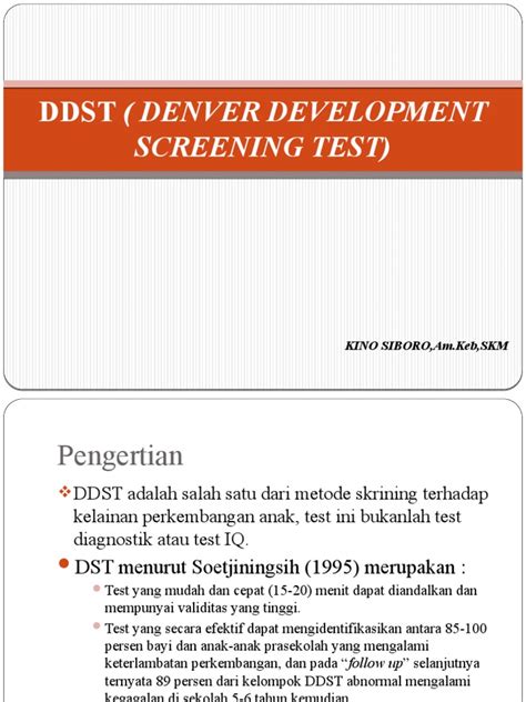 Ddst Denver Development Screening Test Pdf