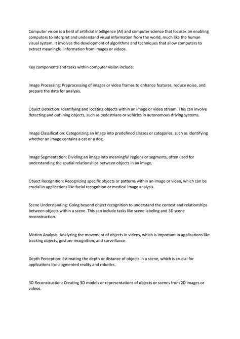 Cv1 What Computer Vision Is A Field Of Artificial Intelligence Ai