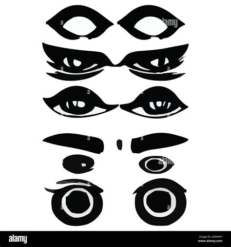 Set Of Eyes Face Expressions Vector File Stock Vector Image And Art Alamy