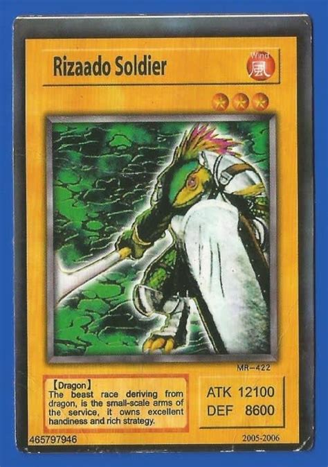 Yu Gi Oh Trading Card Game Konami 2005 2006 Rizaado Soldier Atk 12100 Def 8600 Trading Cards