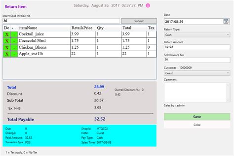 Rest POS Restaurant Point Of Sale WPF Application By Dynamicsoft