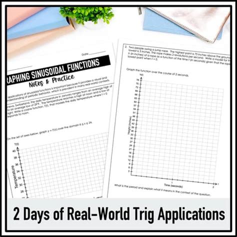 Modeling Real World Situations By Graphing Sinusoidal Functions Algebra