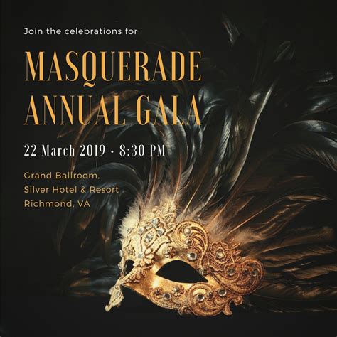Free Printable Masquerade Invitation Templates