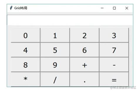 Python Tkinter 布局管理器之grid1 布局管理器概述 我们在前面在 Gui编程框架认识 掌握和学习到 掘金