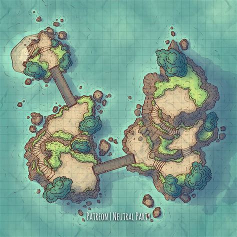 Oc Art Island Shrine Battlemap Dnd Dnd World Map Fantasy Map Images