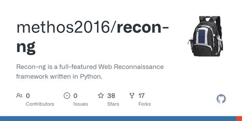 Github Methos Recon Ng Recon Ng Is A Full Featured Web Reconnaissance Framework Written
