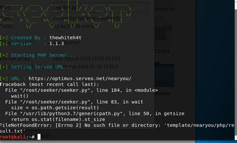 Errno 2 When I Run Seeker Issue 82 Thewhiteh4t Seeker GitHub