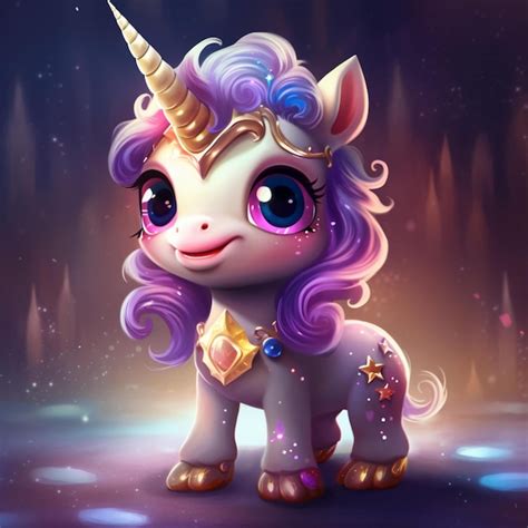 Hermoso Y Lindo Bebé Unicornio Foto Premium
