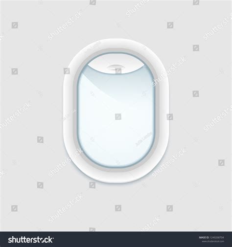 비행기 창 내부 투명한 유리가 있는 스톡 벡터로열티 프리 1249268704 Shutterstock