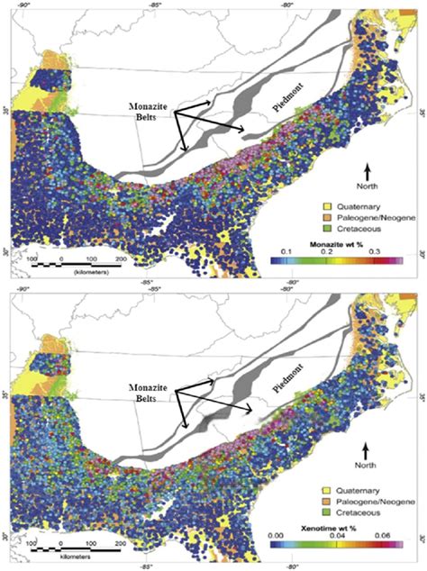 7 Monazite And Xenotime Content Across The Coastal Plain Modified From