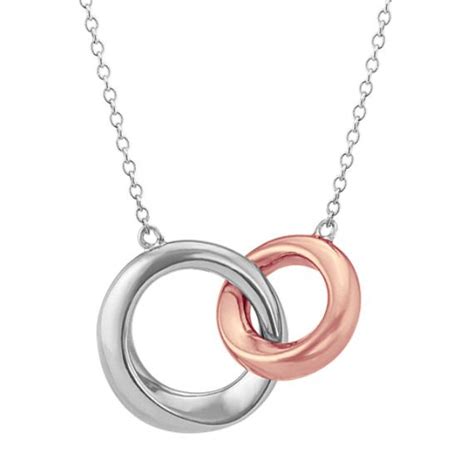 Interlocking Circle Necklace 18 In Interlocking Circle Necklace
