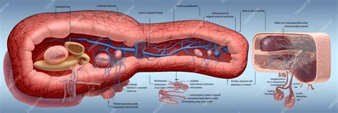 Detailed Illustration Of The Human Appendix In Digestive System