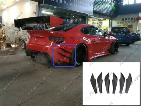 Carbon Fiber GRD X Pandem Ver 3 Aero Style Rear Bumper Canard 6pcs Fit