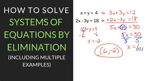 Solving Systems Of Equations By Elimination Worksheet Examples Worksheets Library