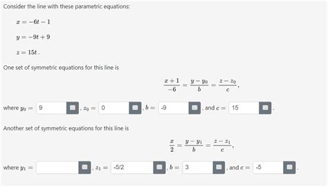 solved consider the line with these parametric equations