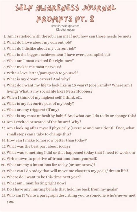 Journal Prompts To Help You Cultivate Self Awareness Artofit