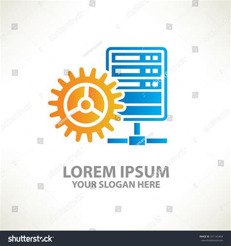 Databasenetwork Designlogo Templateclean Vector Stock Vector Royalty Free Shutterstock