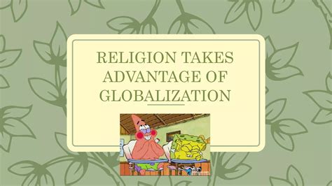 Religion For Or Against Globalization Pptx